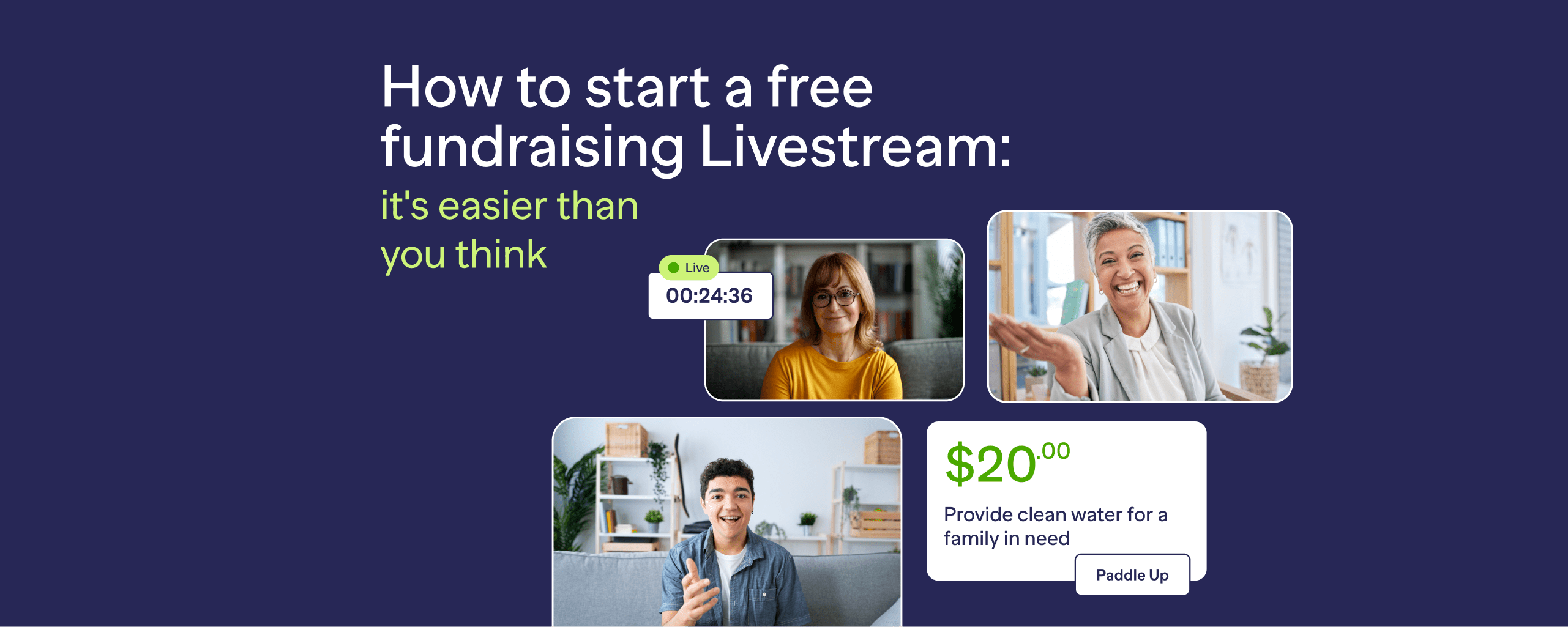 How to start a free fundraising Livestream: it's easier than you think