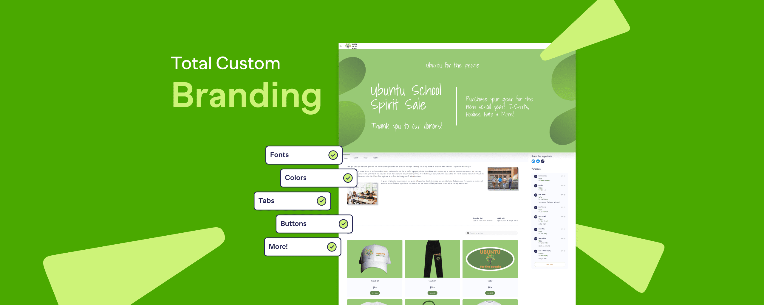 Total Custom Branding | RallyUp Feature for Branded Fundraising Campaigns